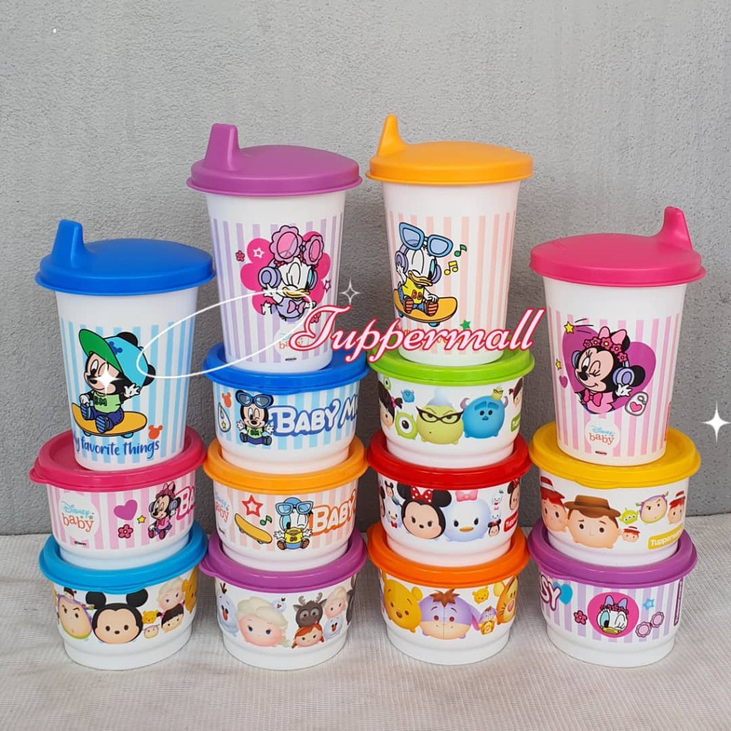 Tupperware Disney Baby Set (Snack Cup 110ml or Sippy Cup 200ml ...