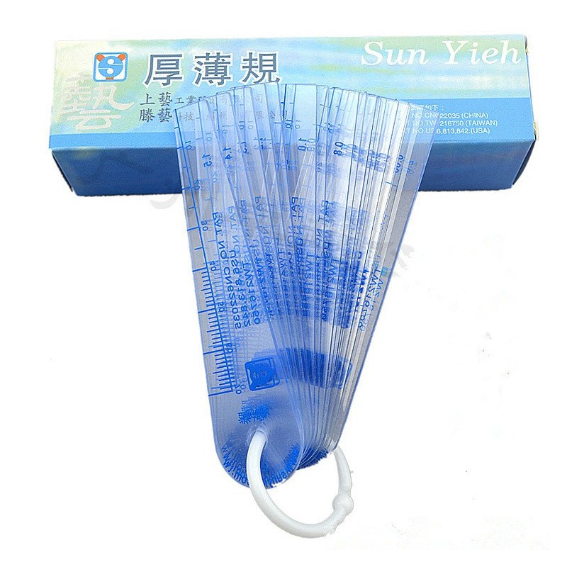 Transparent Thickness gauge - Plastic feeler gauge - 0.05 mm - 3mm (25 ...