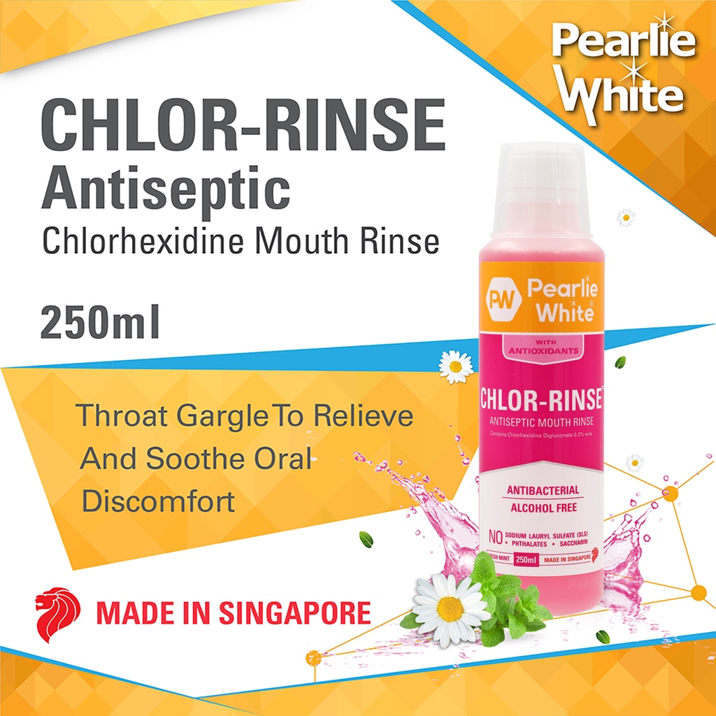 Pearlie White Chlor-Rinse Antiseptic Mouth Rinse 250ml | Shopee Malaysia