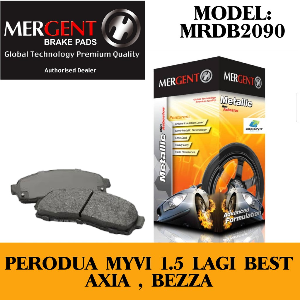 MERGENT MRDB2090 PERODUA MYVI 1.5 LAGI BEST ,AXIA ,BEZZA FRONT DISC ...