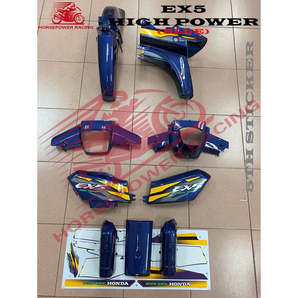 EX5 HIGH POWER COVER SET (BLUE , BLACK, GREEN , RED) FULL SET HONDA | Shopee Malaysia