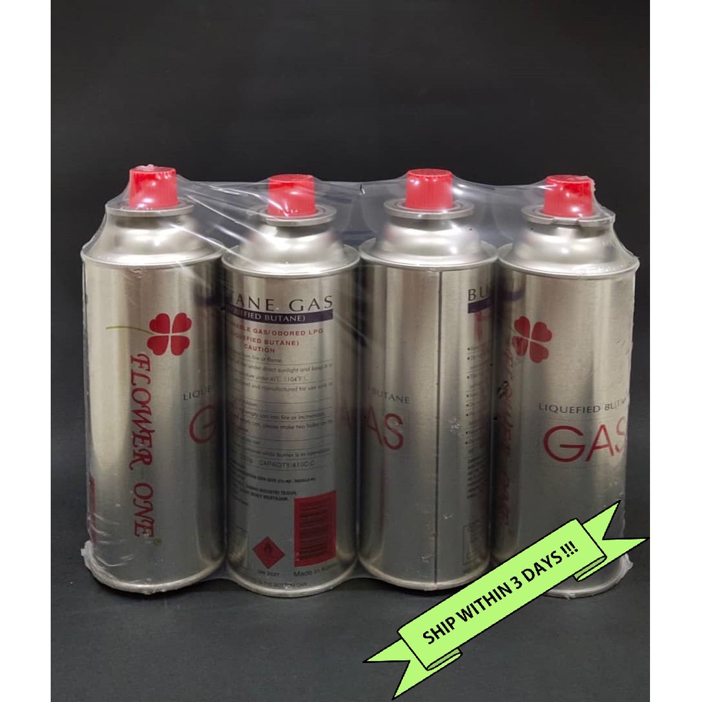 Ready Stock!!! Liquefied Butane Gas Cartridge (4 bottles) Korea 230g ...