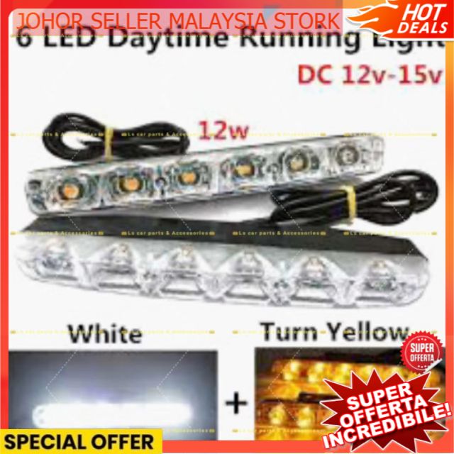 Running light Bar front Bumper Daylight Driving Drl turn signal Daytime ...