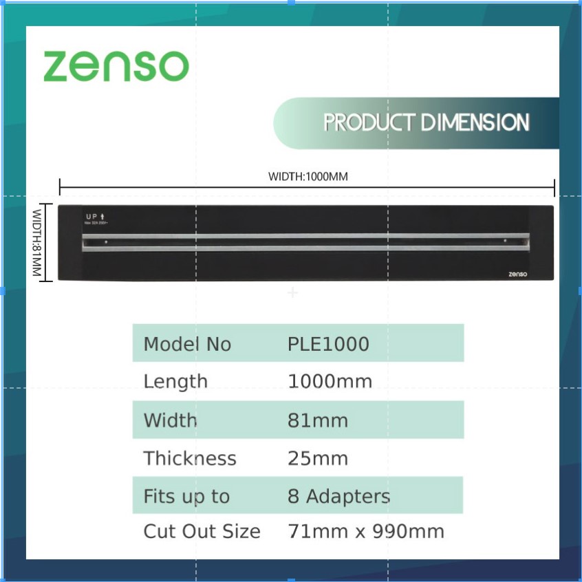 [SIRIM]ZENSO - Z.line Power track(Embedded/Surface)600-1000mm Round ...