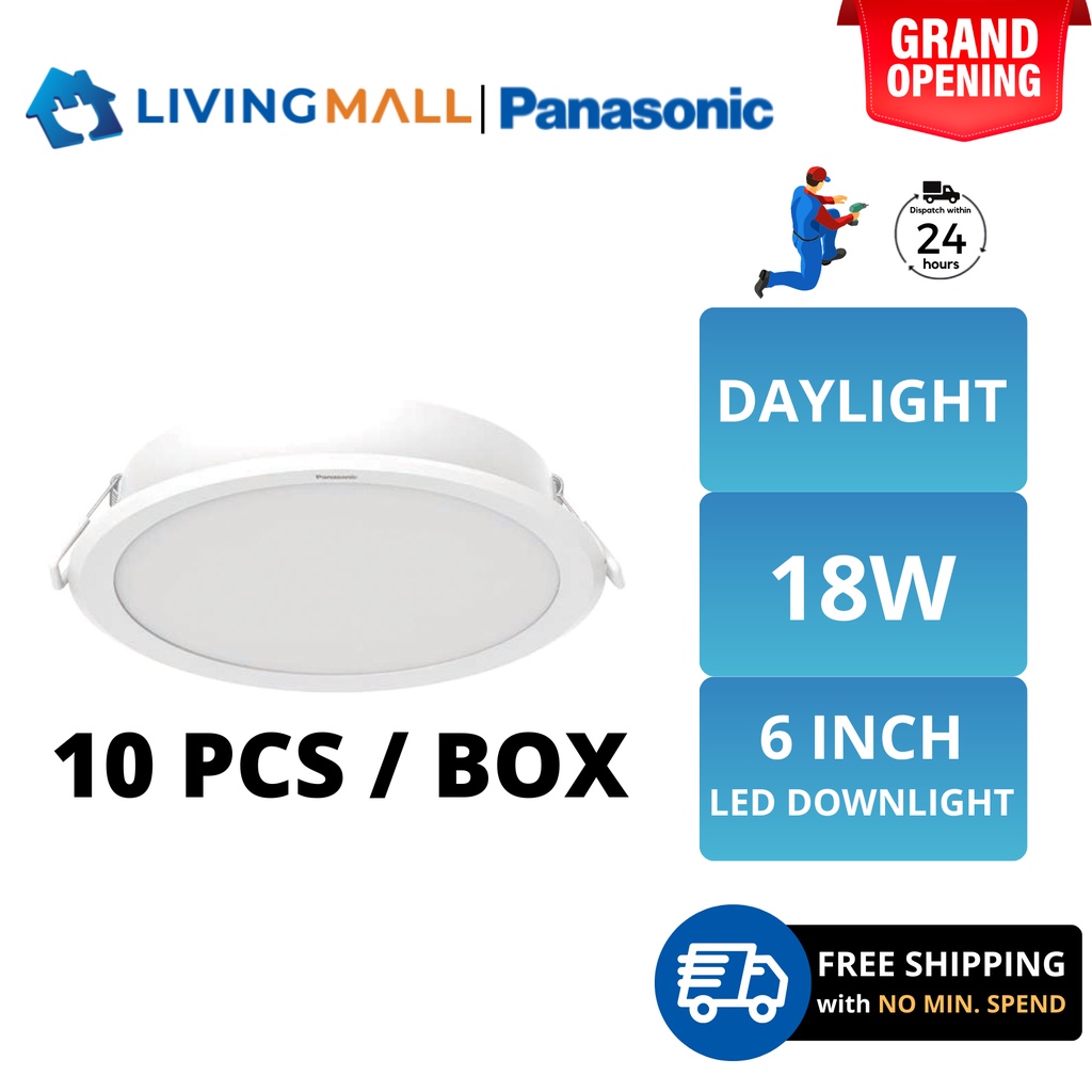 Panasonic LED Downlight Daylight Energy Saving (18W/10 Pcs ...