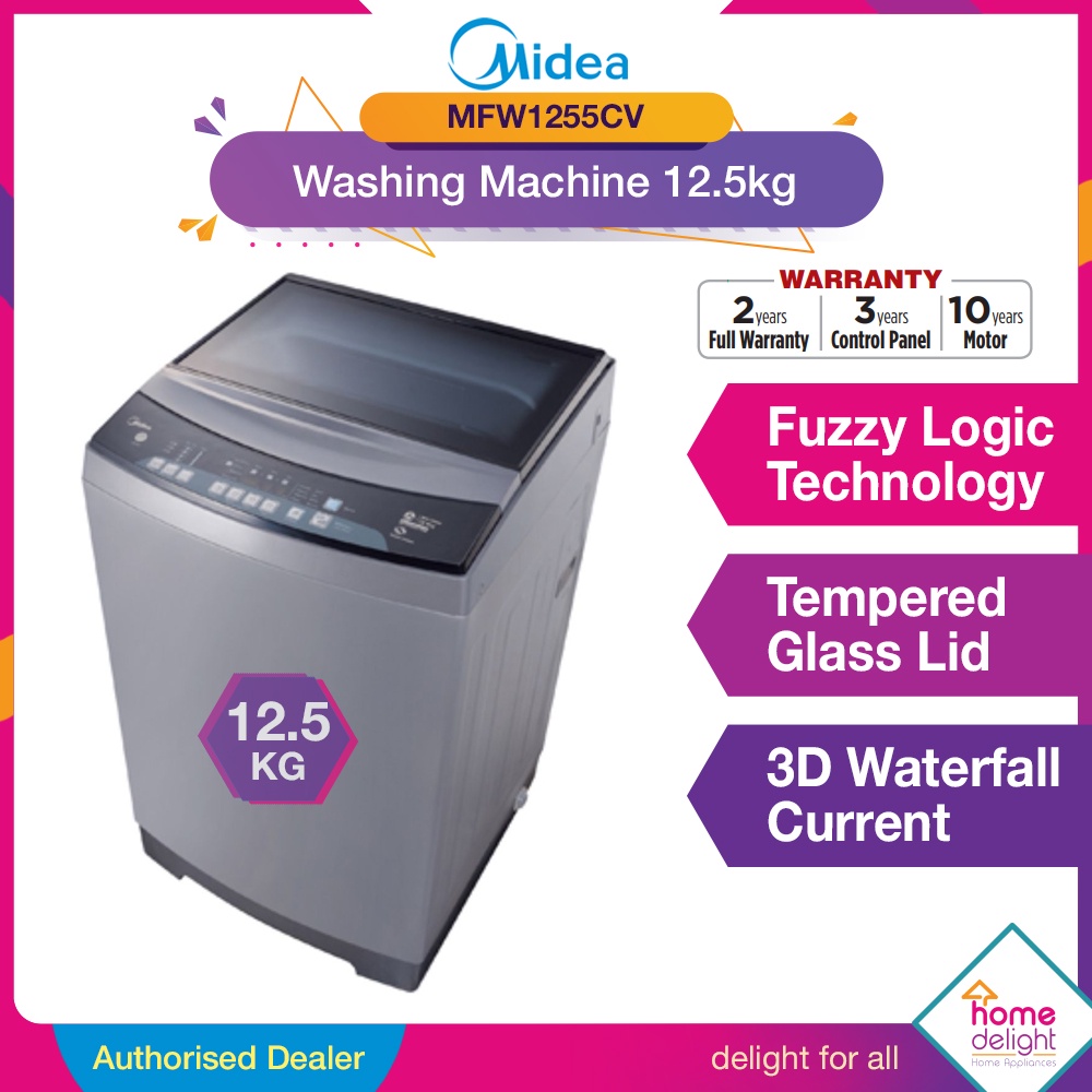 Midea Fully-Auto Washing Machine 12.5KG [ MFW1255CV MFW-1255CV MFW1255 ...