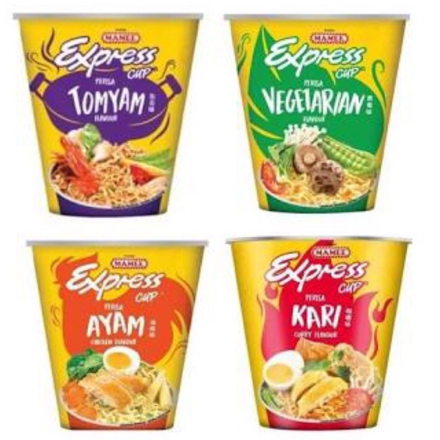 MAMEE Express Cup 65G Curry/Vegetarian/Chicken/Tomyam | Shopee Malaysia