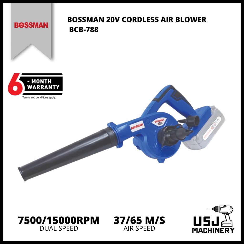 BOSSMAN 20V Cordless Air Blower BCB-788 | 6 Months Warranty | Shopee ...