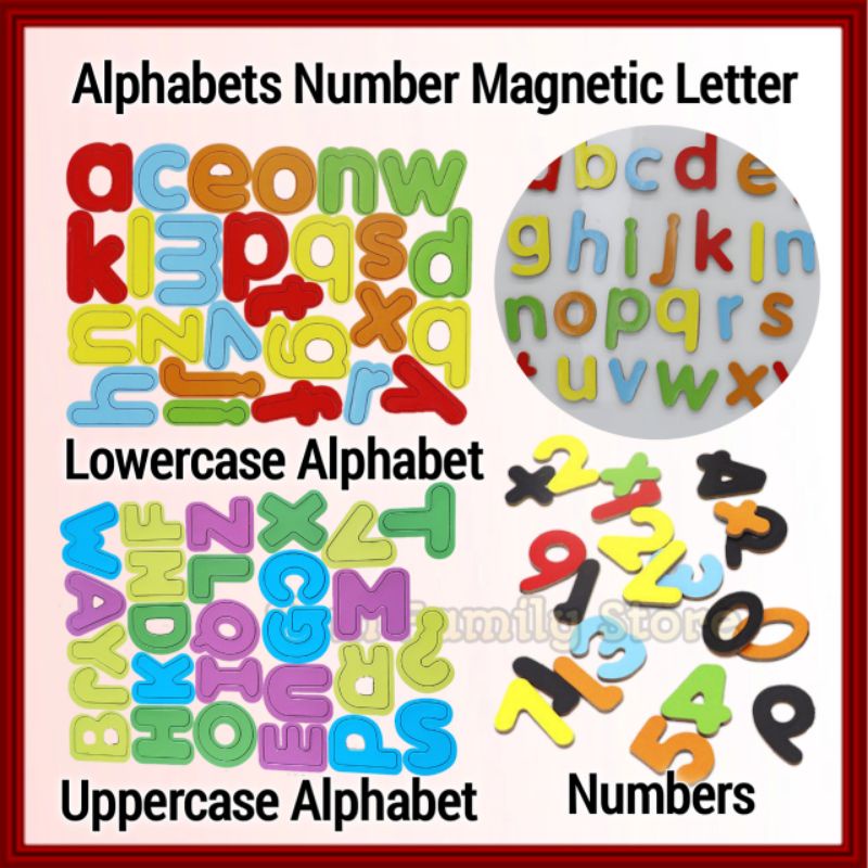 Magnetic Colourful Alphabets Letters Number Lowercase Uppercase Abc ...