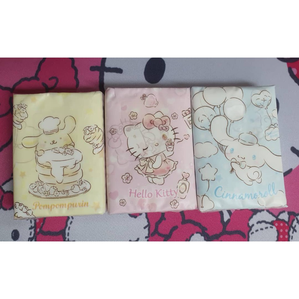 MINISO Sanrio Pocket Tissue - Hello Kitty/Cinnamoroll/Pompompurin (1pc ...