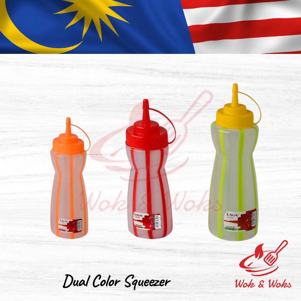 LAVA Brand Dual Color Squeezer / Tiub Dua Warna Jenama LAVA (340ML ...