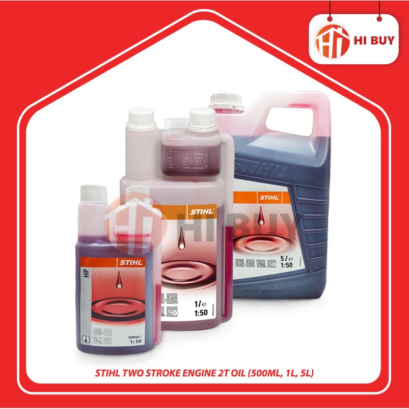 STIHL TWO STROKE ENGINE 2T OIL (500ML,1L,5L)/ 2 STROKE LUBRICANT OIL/ MINYAK 2T MESIN RUMPUT ...