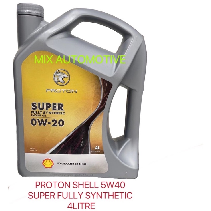 Proton Shell 0w20 Super Fully Synthetic Engine Oil 4Litre (ORIGINAL ...