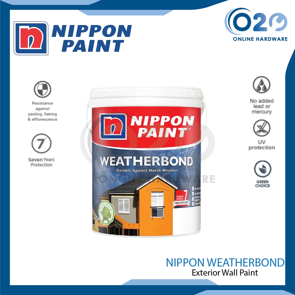 Nippon Paint Weatherbond / Weathergold Cat Paint Cat Dinding Wall Paint ...