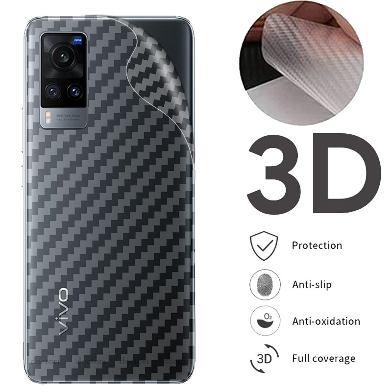 【1/3/5 Piece】 Carbon Fiber Sticker Back Film For VIVO X200 X100 Ultra X90 X80 X70 X60 X50 Pro+ ...