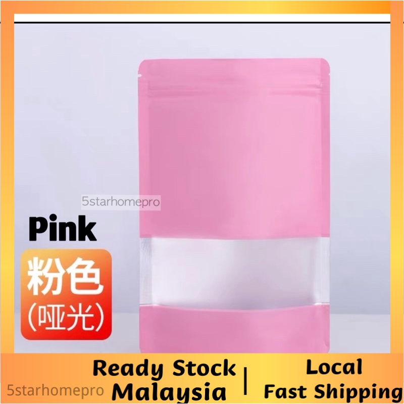 50pcs Colour Matte Zip lock Bag with Window/Colour Zip lock Aluminium ...