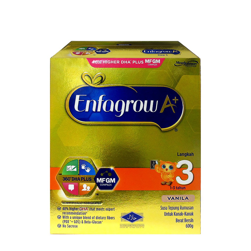 Enfagrow A+ DHA Plus Step 3 Vanilla (600g) | Shopee Malaysia