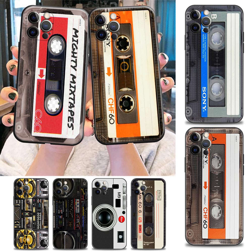 Retro Vintage Old Cassette Tape Radio Phone Case for iPhone 11 12 13 ...