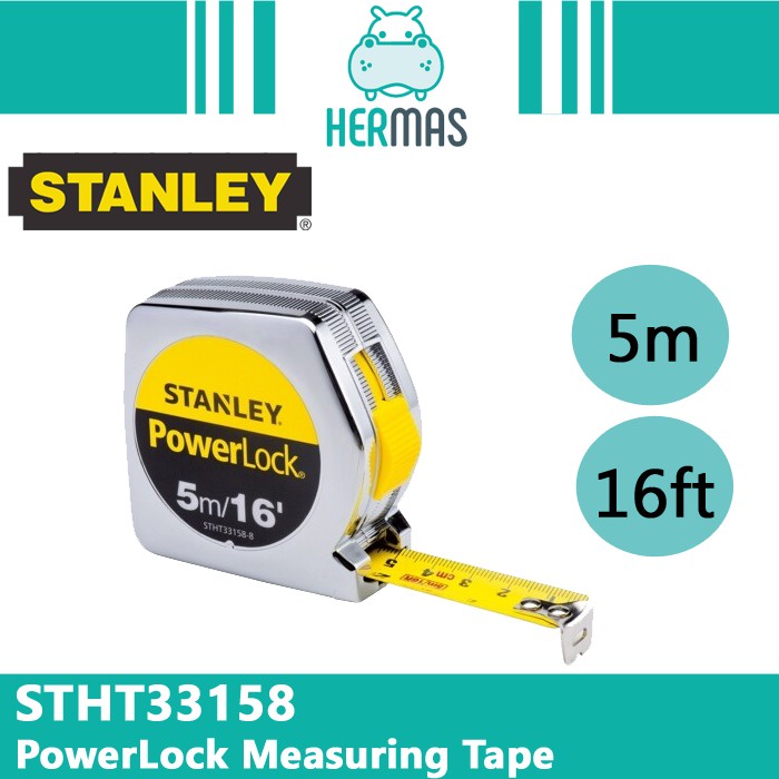 STANLEY 33158 5M/16' POWERLOCK MEASURE TAPE | Shopee Malaysia