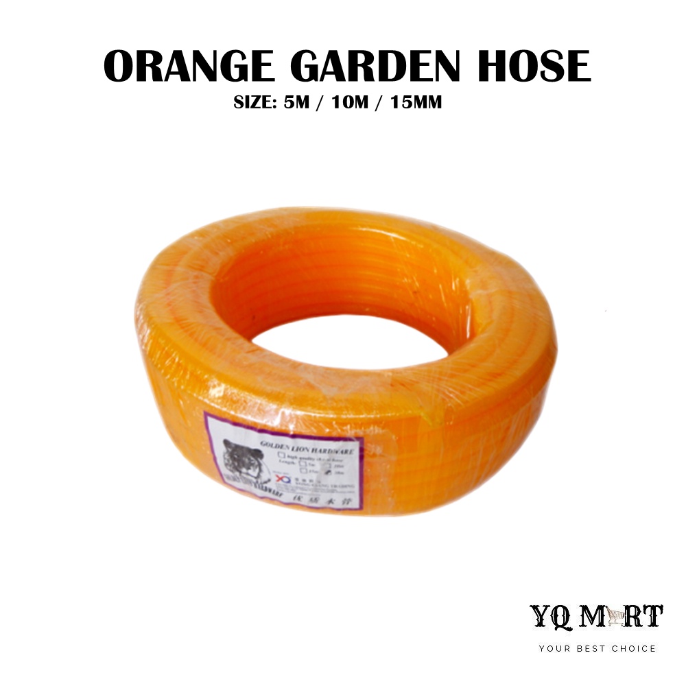 5M/10M/15M Orange Garden Hose/ 16MM Hose/ Water Pipe/ Getah Paip ...