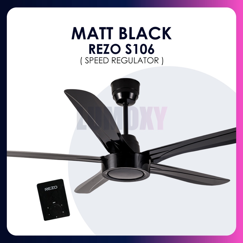 LMY_ SIRIM REZO Fan VENTUS MY56 Ceiling 56" AC Motor Remote Control 5 ...