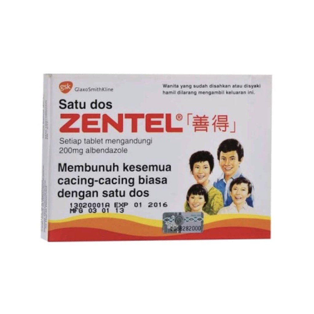 ZENTEL TABLET 200 mg (2 BIJI SAHAJA) | Shopee Malaysia