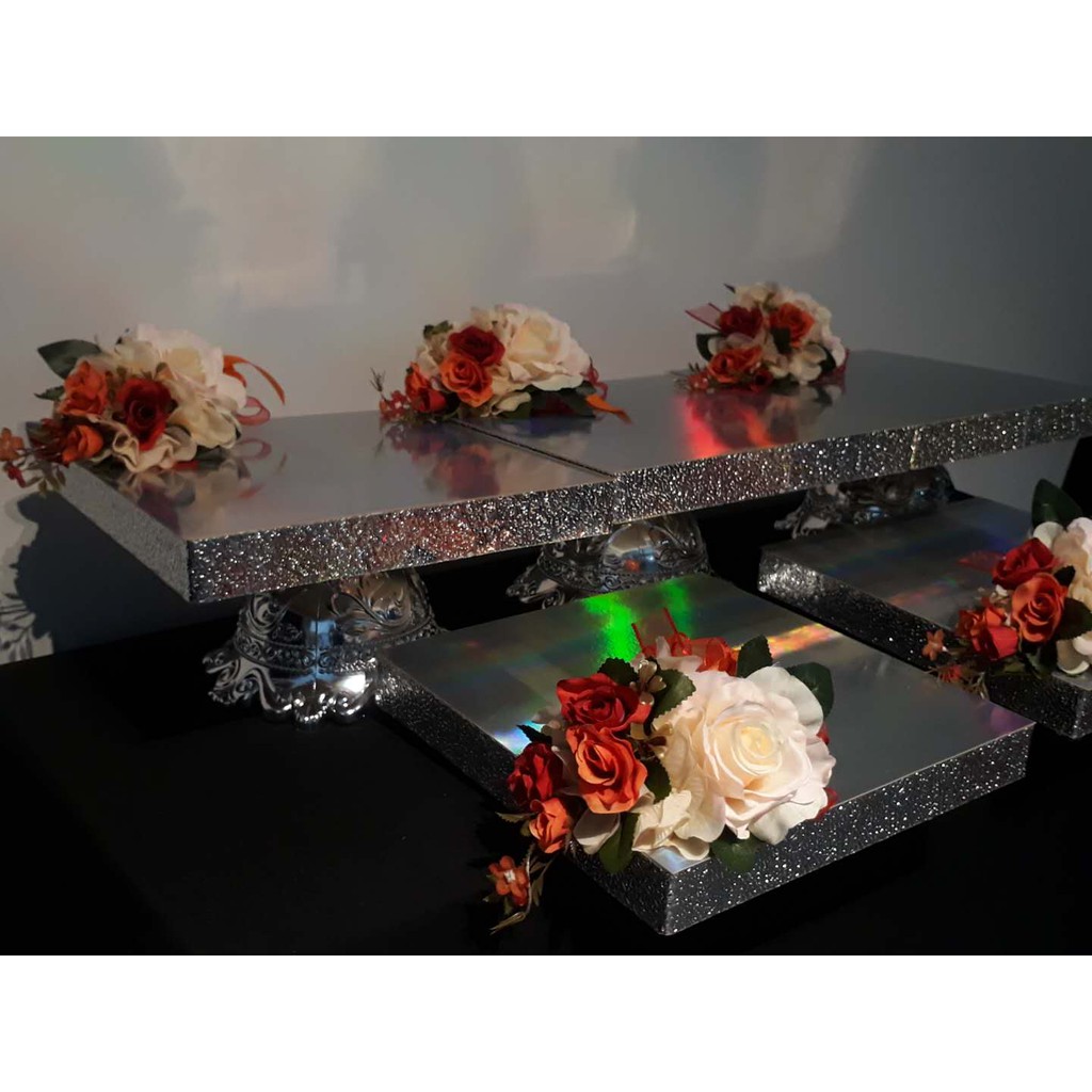 Dulang Hantaran Kahwin - Design 72 (Tapak + Kaki + Bunga) | Shopee Malaysia