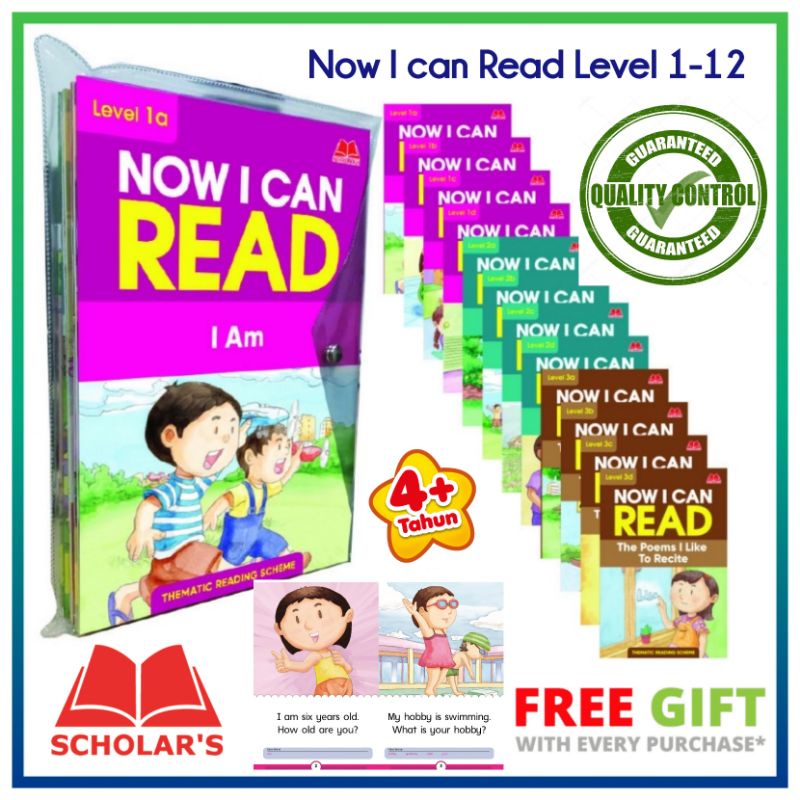 Now I Can Read Set 1-12 | Read Easy English | Preschool | Kids ...