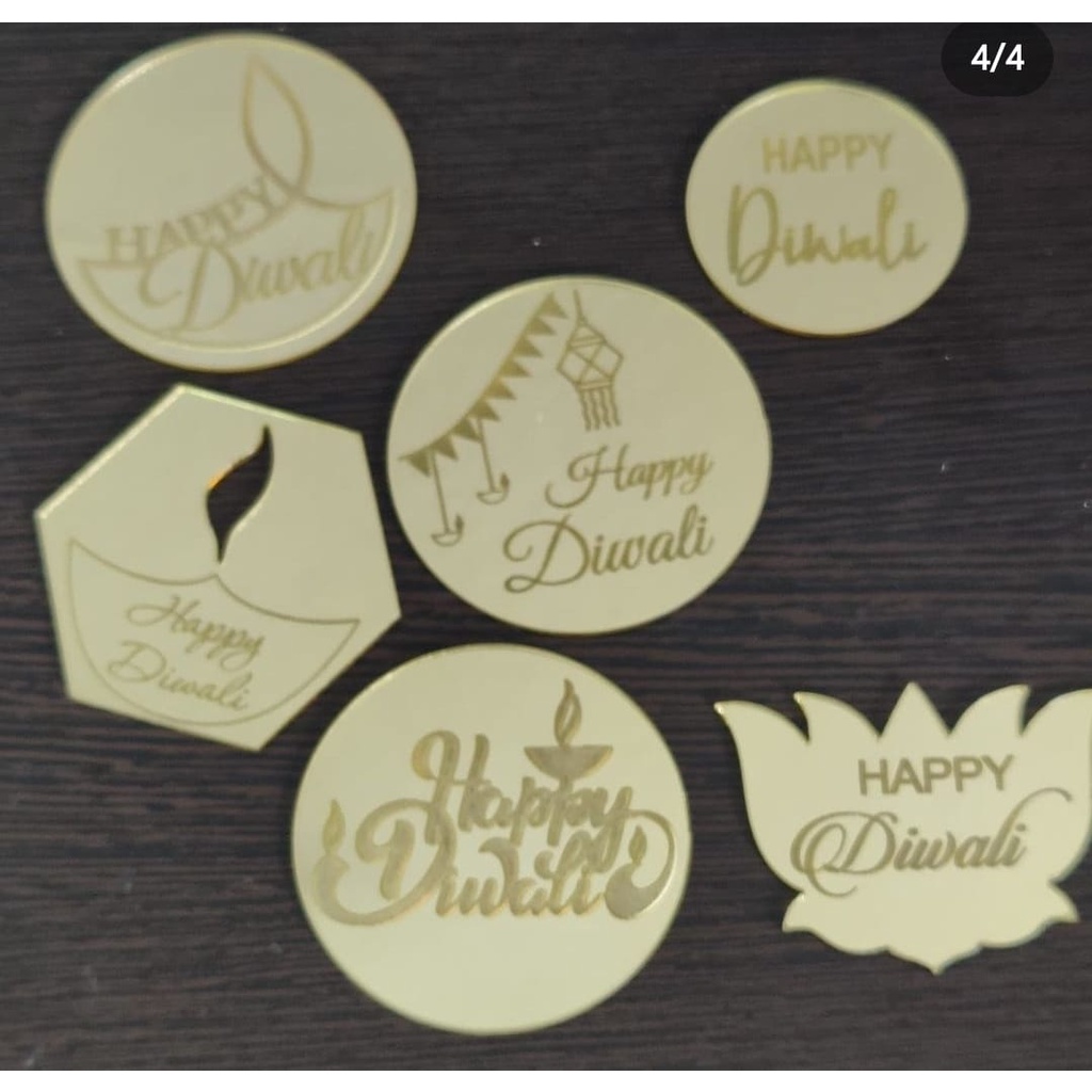 (10pc/pack) CAKE TOPPER / CAKE COINS / DIWALI TOPPER / DEEPAVALI TOPPER ...