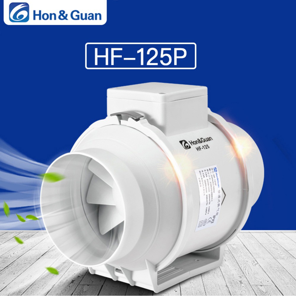 Air Silent Hon&Guan Exhaust Air HF 100P-200P Ventilation Duct Blower Fan Inline 4-8'' | Shopee ...