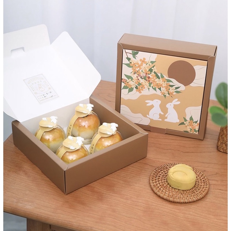 Mooncake packaging/Rabbit moonckae box/Moonckae boxes/4Cavity Mooncake ...