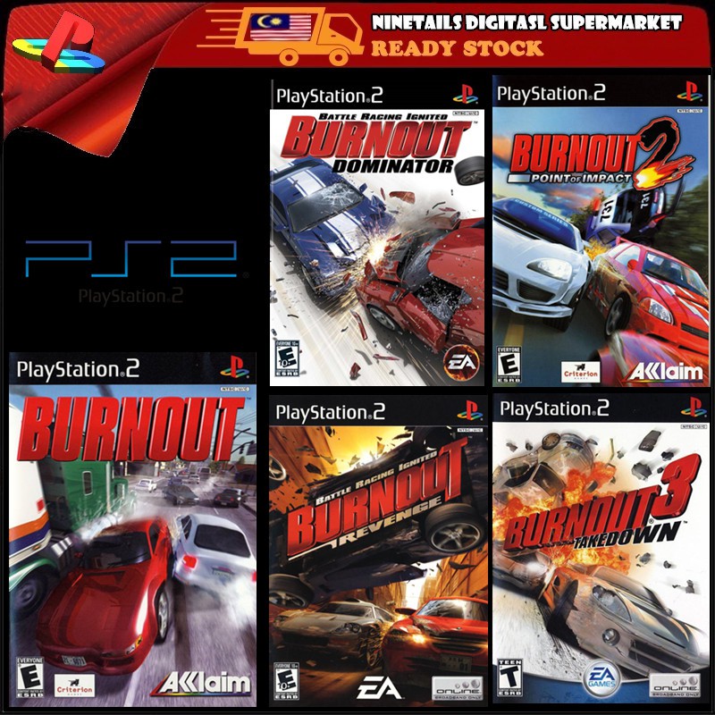 🎮 PS2 CD GAMES / Burnout / Burnout 2 / Burnout 3 / Burnout Revenge / Burnout Dominator 🎮 ...