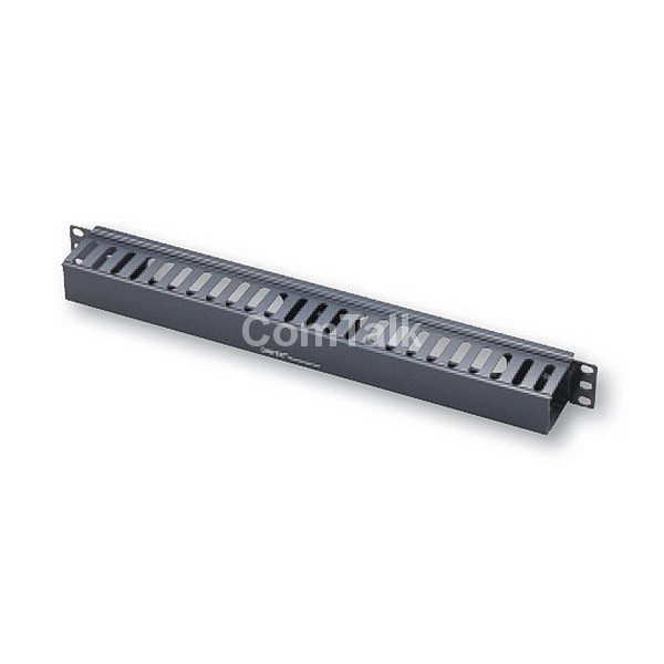 Dintek 19" 1U Cable Management Panel with Front Wiring Duct (PVC ...
