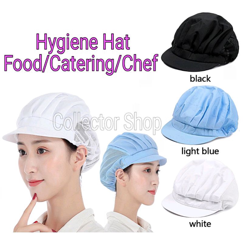 CHEF Hygiene Catering Canteen Hair Work Hats Topi Tutup Rambut Kitchen ...
