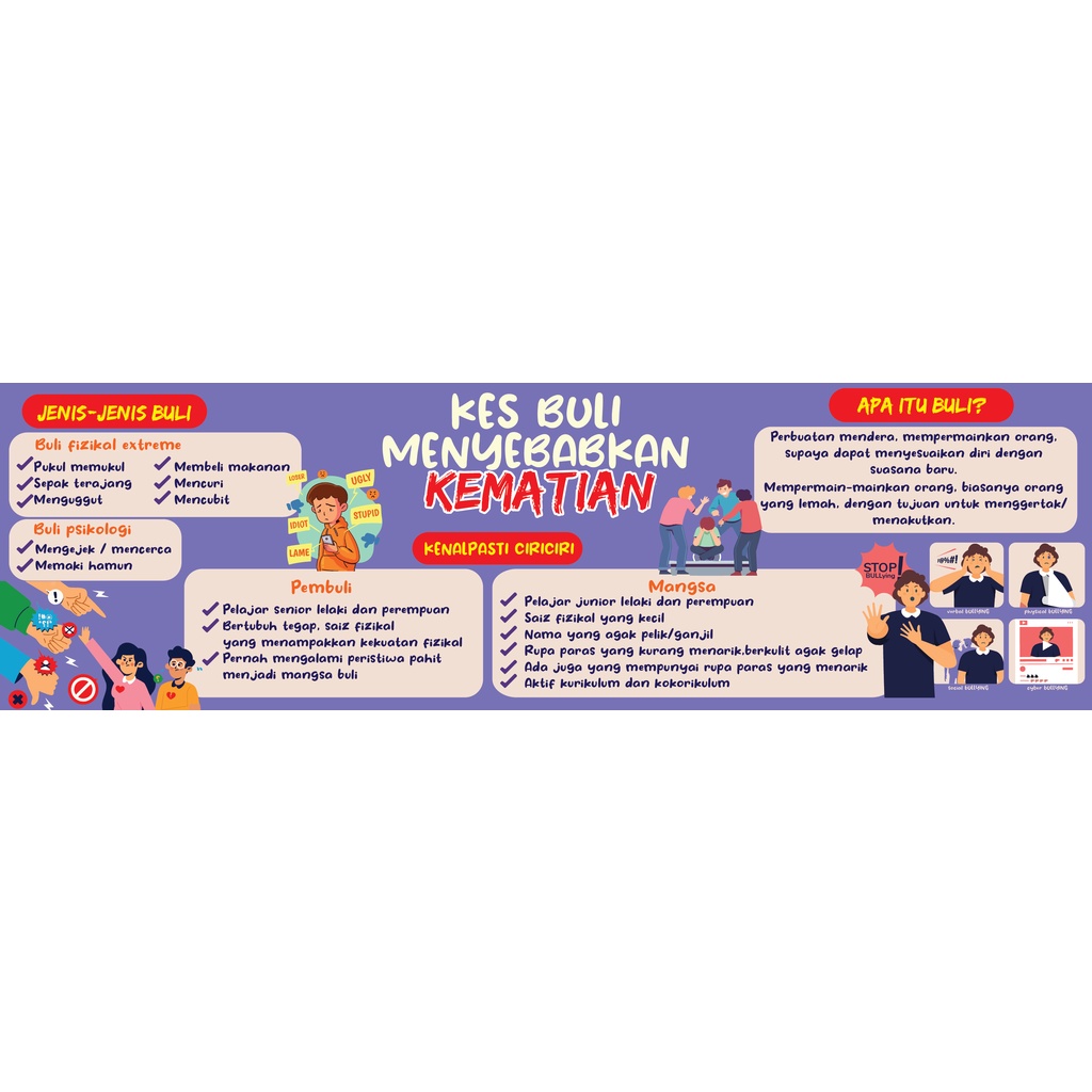 BANNER INFO KESIHATAN SEKOLAH/JABATAN | Shopee Malaysia