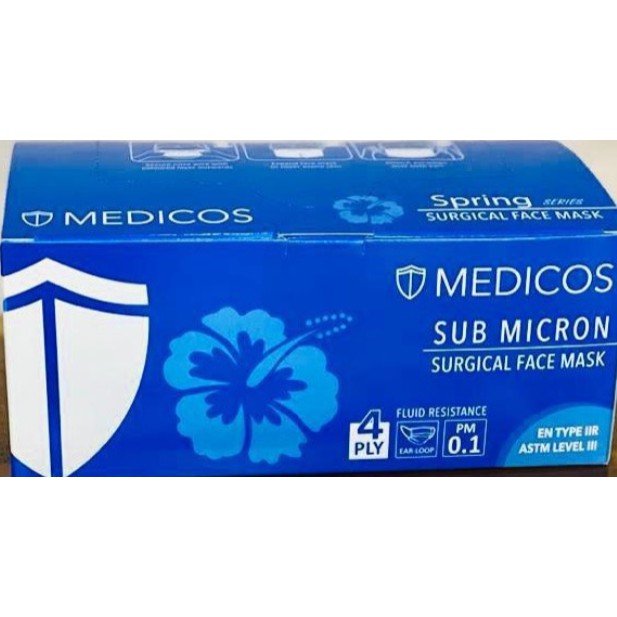 MEDICOS 4 PLY ASTM Level 3 Bunga Raya Surgical mask 40s | Shopee Malaysia