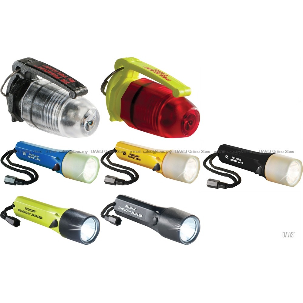 Pelican Mini Flasher 2130 red / 2130IR black / Nemo 2410N / StealthLite ...