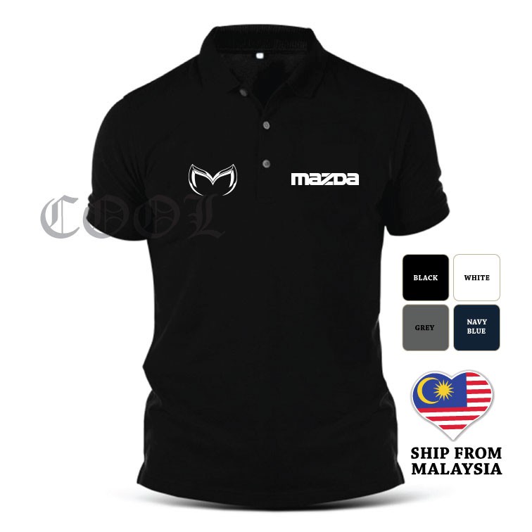 Mazda Automobile Sport Car Polo Tee T-Shirt Embroidery Logo EDR-028 ...