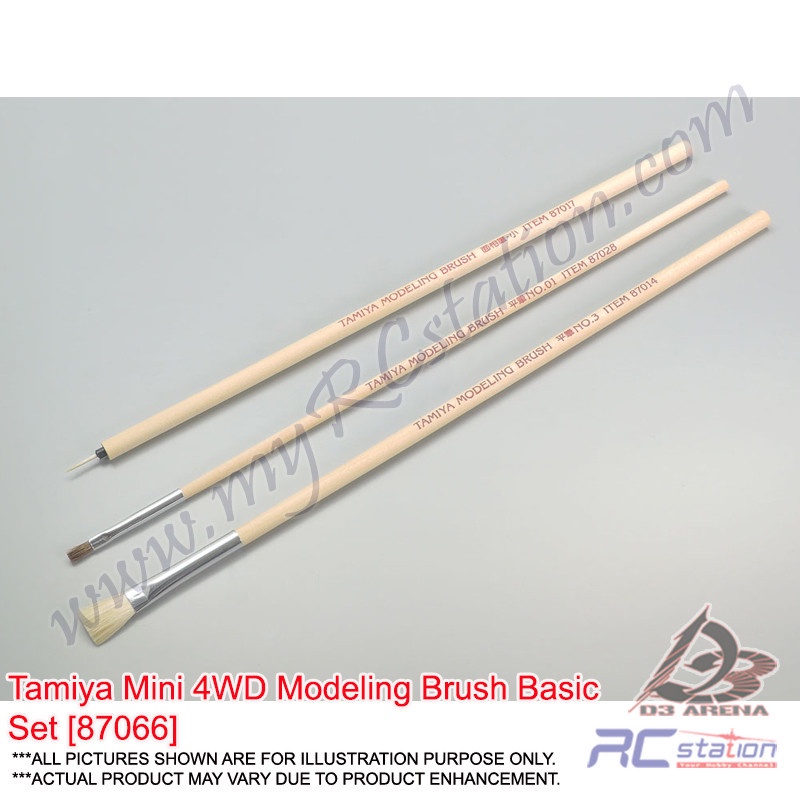 Tamiya Brush #87066 - Tamiya Mini 4WD Modeling Brush Basic Set [87066] | Shopee Malaysia