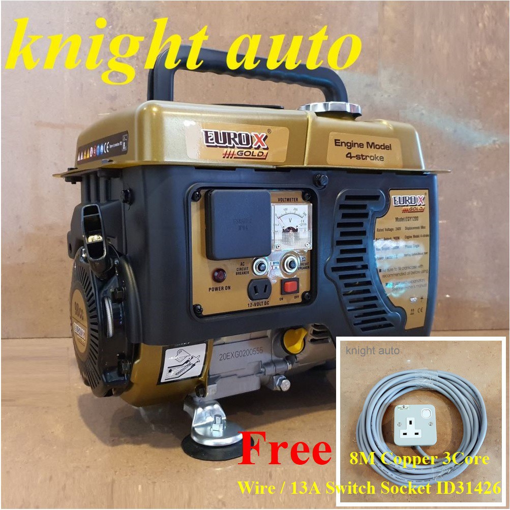 Free-EuroX Gold GGY1200 / EGY1200 Gasoline Generator 1000w ID32681 | Shopee Malaysia
