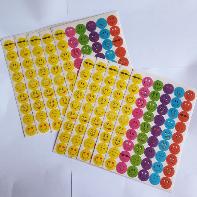 10 sheets of cutie smiley emoji stickers | Shopee Malaysia