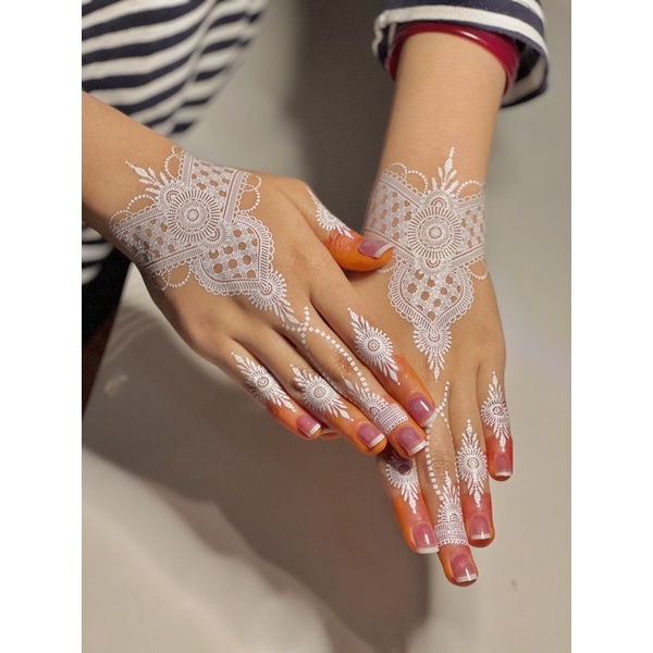 READY STOCK🔥 BORONG STICKER WHITE EXCLUSIVE - sticker inai putih spray ...