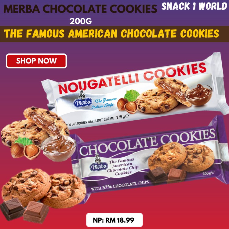 [Original from Netherlands] Merba Nougatelli Cookies (44g - 175g ...