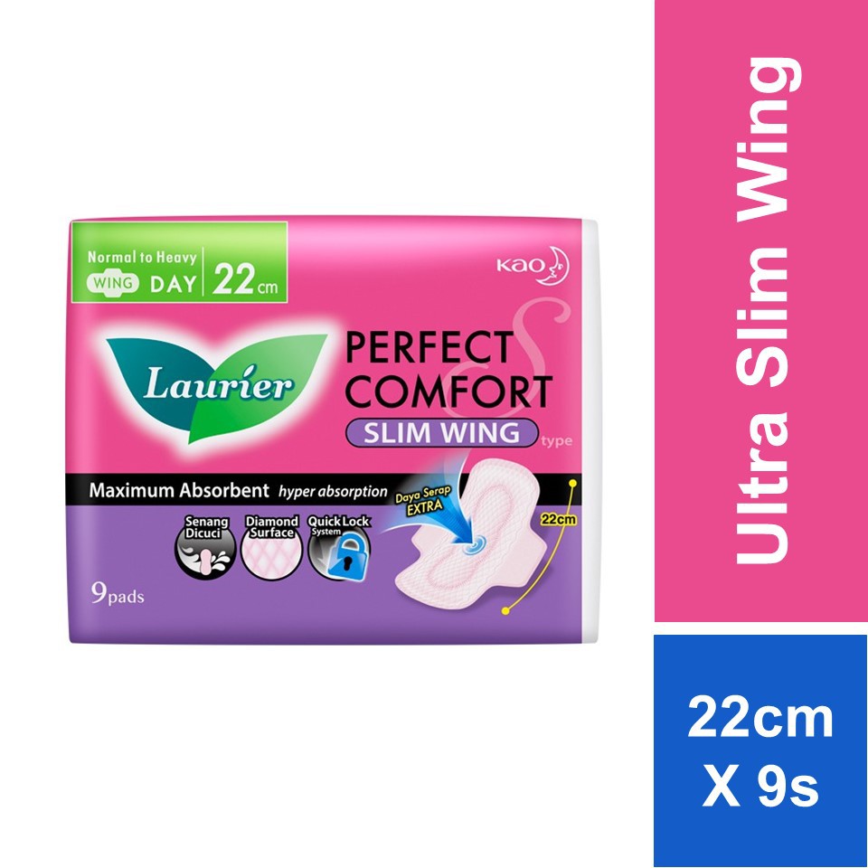 LAURIER Ultra Slim Wing 22cm x 9s | Shopee Malaysia