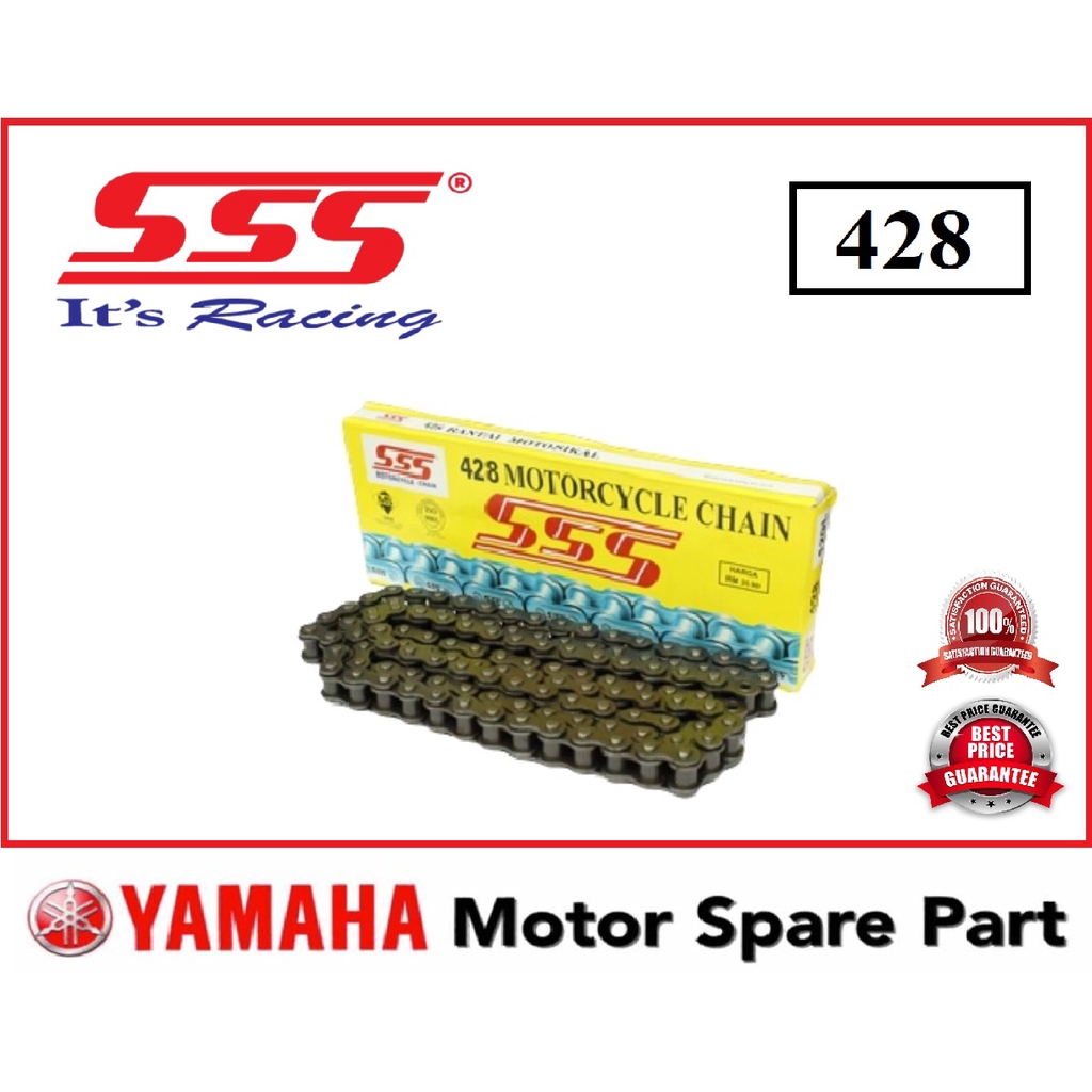 RANTAI SSS CHAIN 428 0 X 100L 108L 114L 120L 132L RANTAI MOTORSIKAL ...