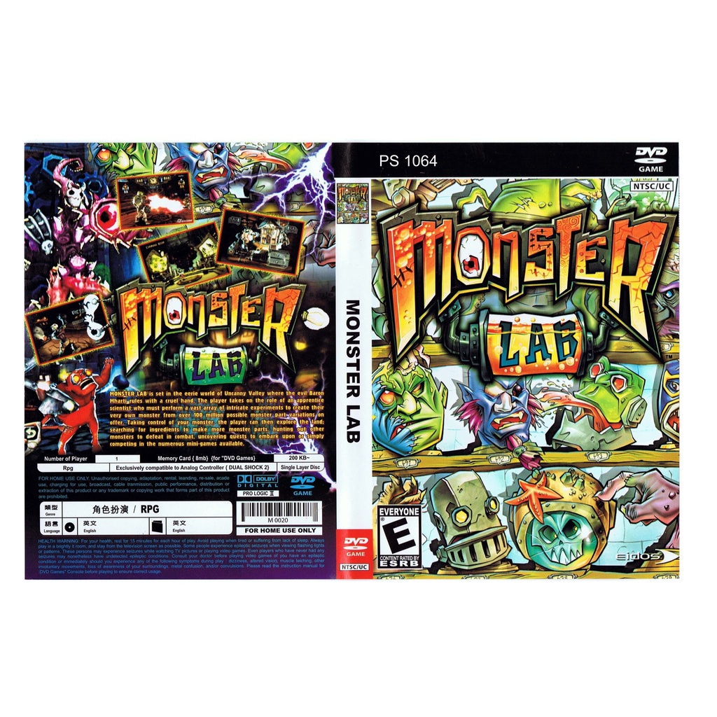 PS2 GAME COLLECTION MONSTER LAB | Shopee Malaysia