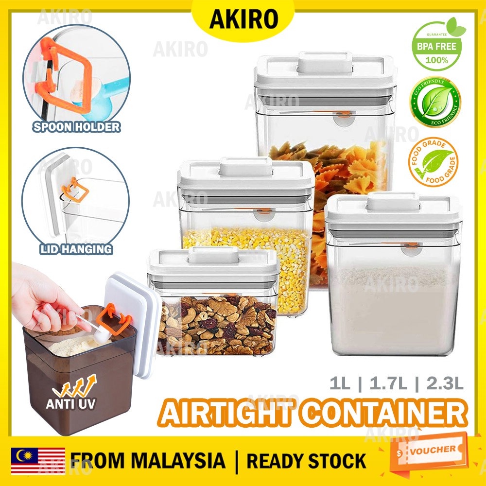 AKIRO Airtight Food Grade Baby Milk Powder Anti UV Container Tupperware Box Kedap Udara Bekas ...