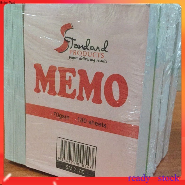 White Memo Pad Buku Memo Pad 70gms 180 Sheets | Shopee Malaysia