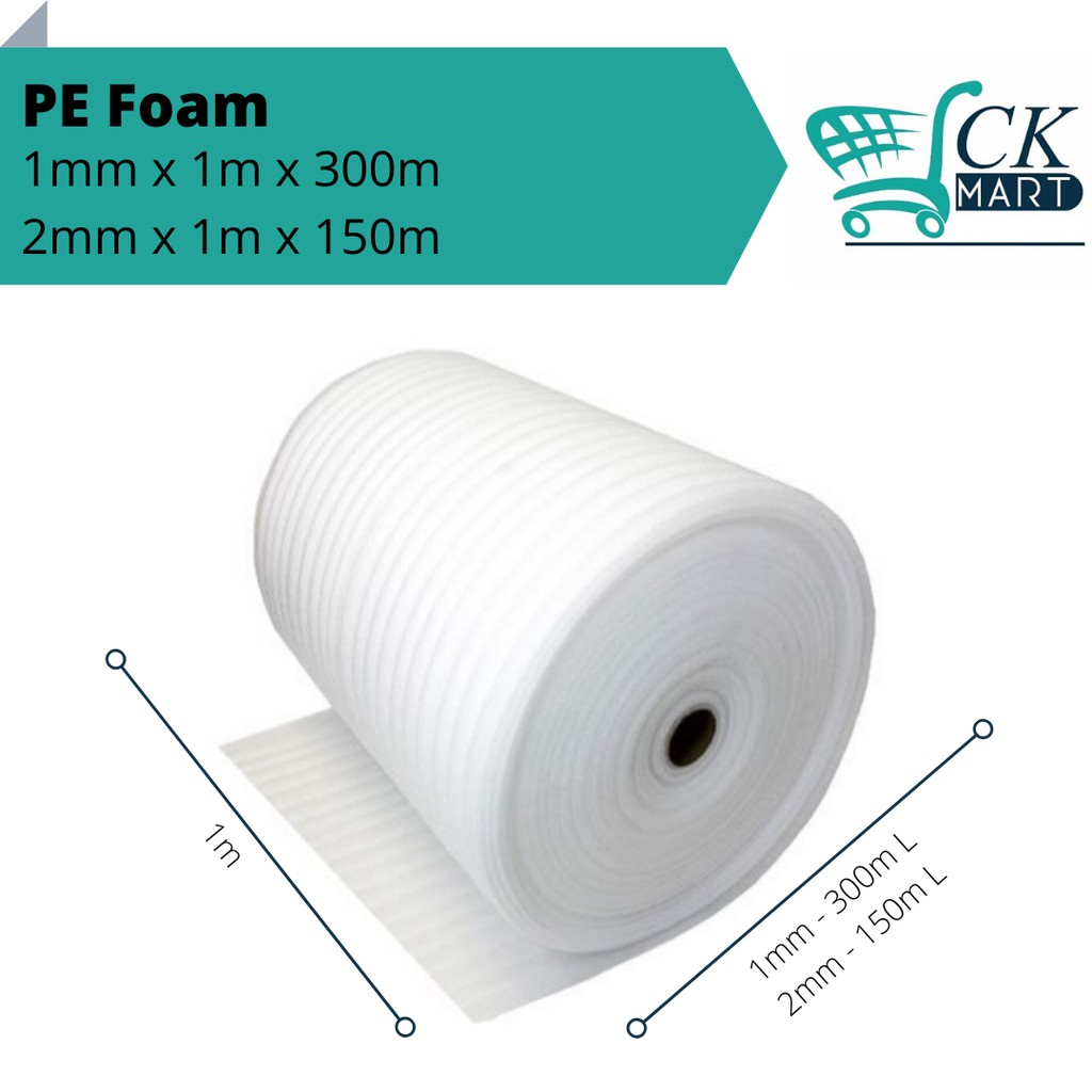 PE Foam [1mm x 1m x 300m] / [2mm x 1m x 150m] | Shopee Malaysia
