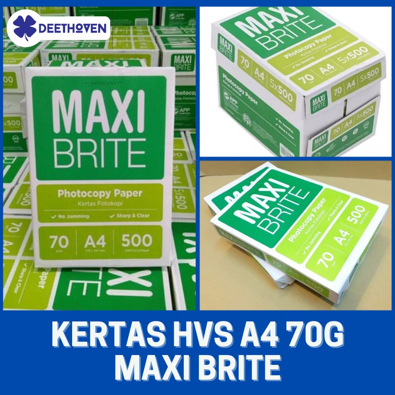 A4 HVS MAXI BRITE PAPER 70 GSM A4 SIZE 70 GR 1RIM | Shopee Malaysia